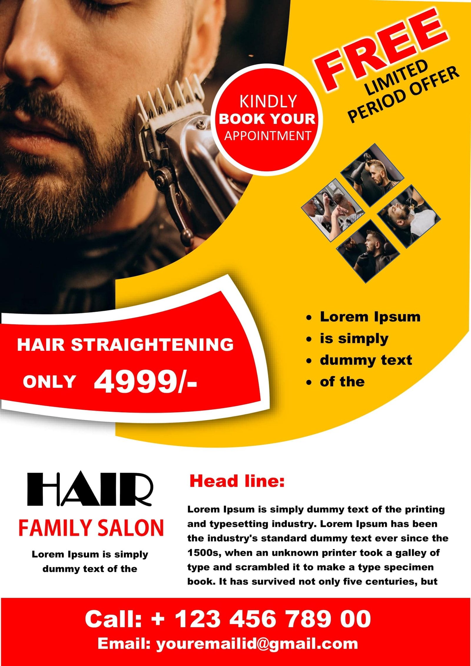 Salon Poster Design Template in MS Word - MS point