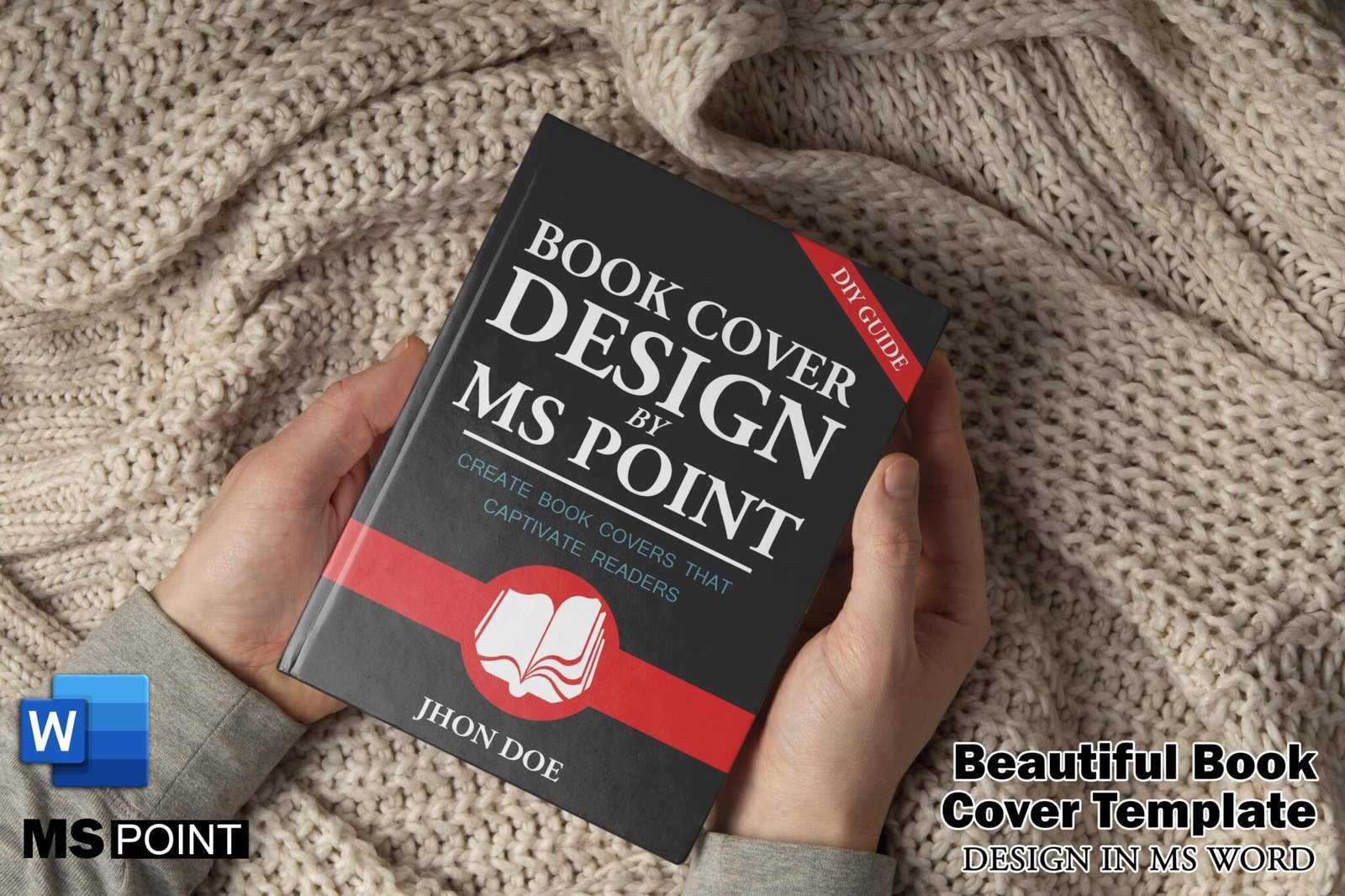 Beautiful Book Cover Design Template in MS Word - MS point